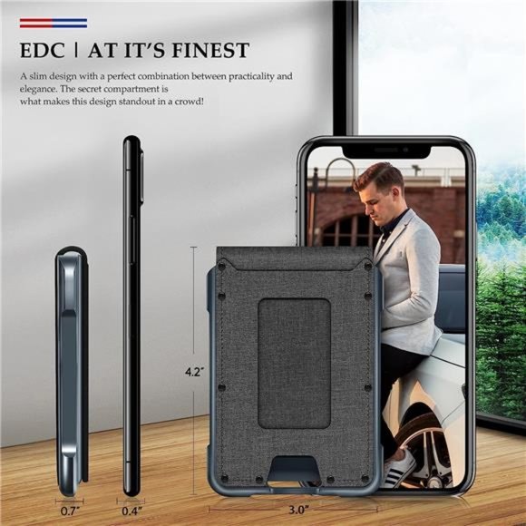 Bags | Mens Wallet Tactical Bifold Wallets For Men Metal Rfid Blocking ...